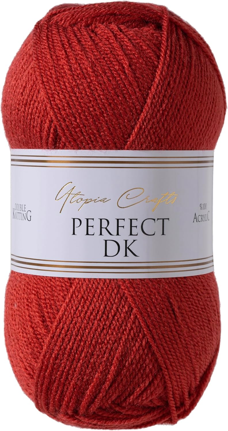 Utopia Crafts DK Double Knitting Yarn 100g (1, Red Oxide) : Amazon.co ...