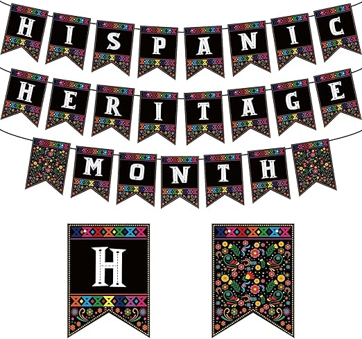 Amazon.com: Hispanic Heritage Month Decorations Banner Latino Heritage ...