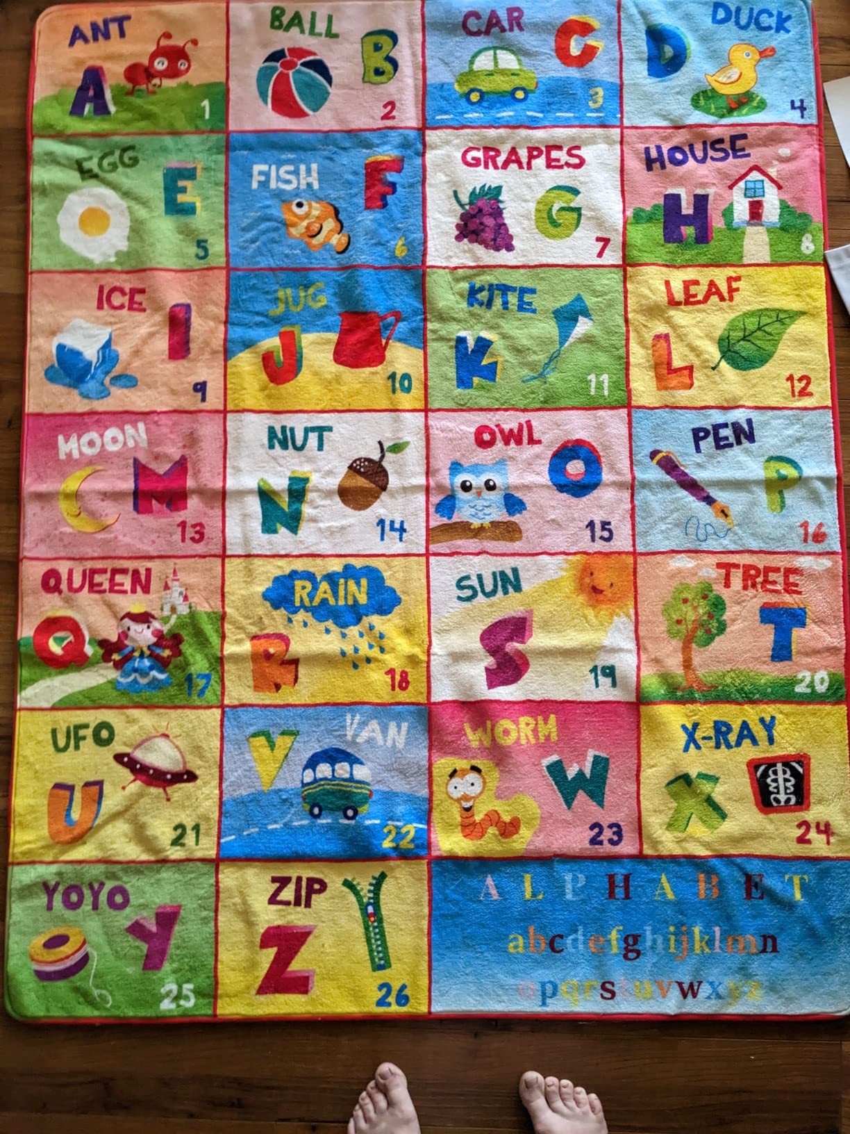 Amazon.com: LIVEBOX Kids Rug Educational ABC Rug for Playroom, 4'x5 ...