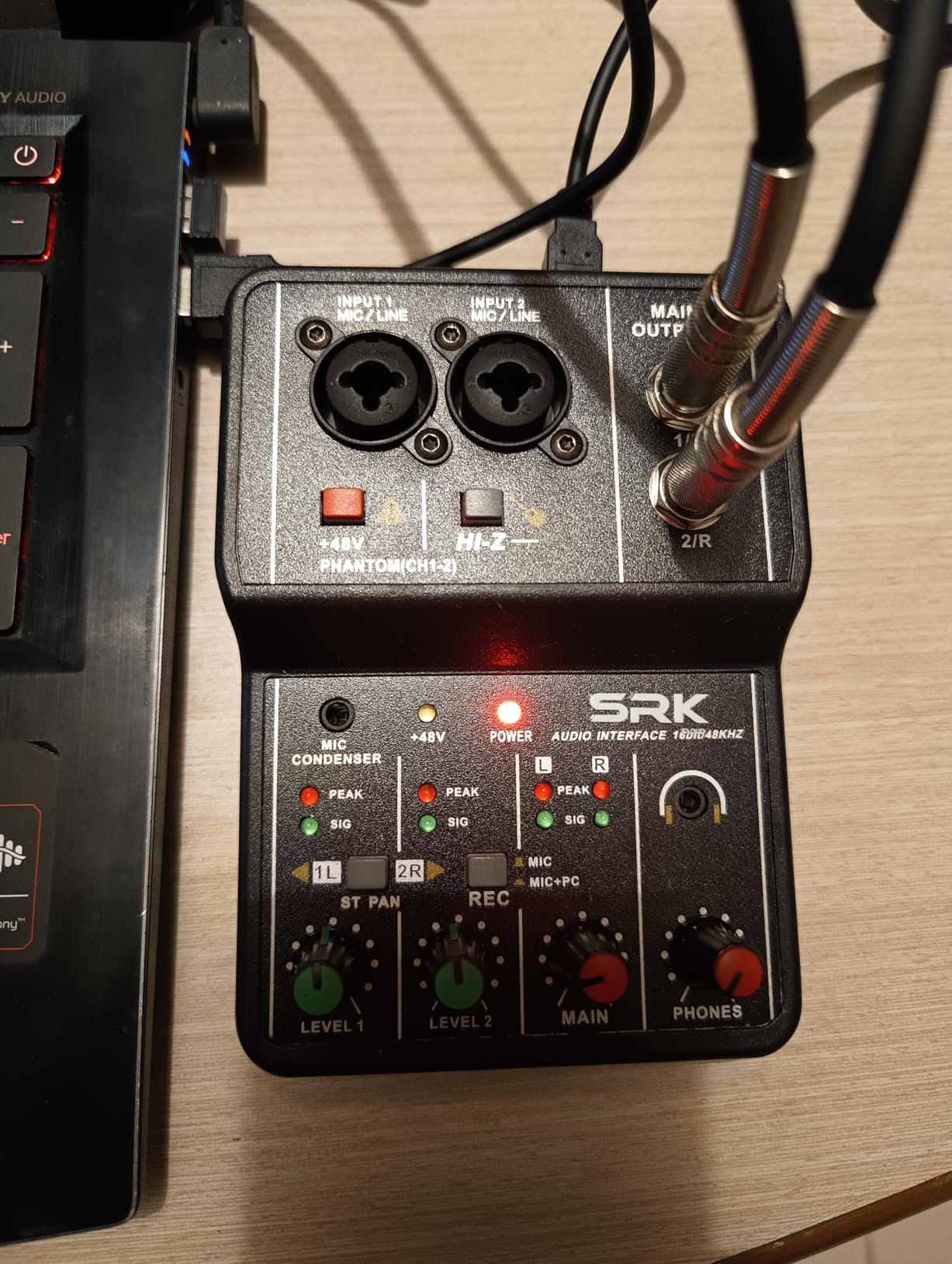 SRK CLOUD Q12 Professional USB Computer Recording Sound Card Audio ...
