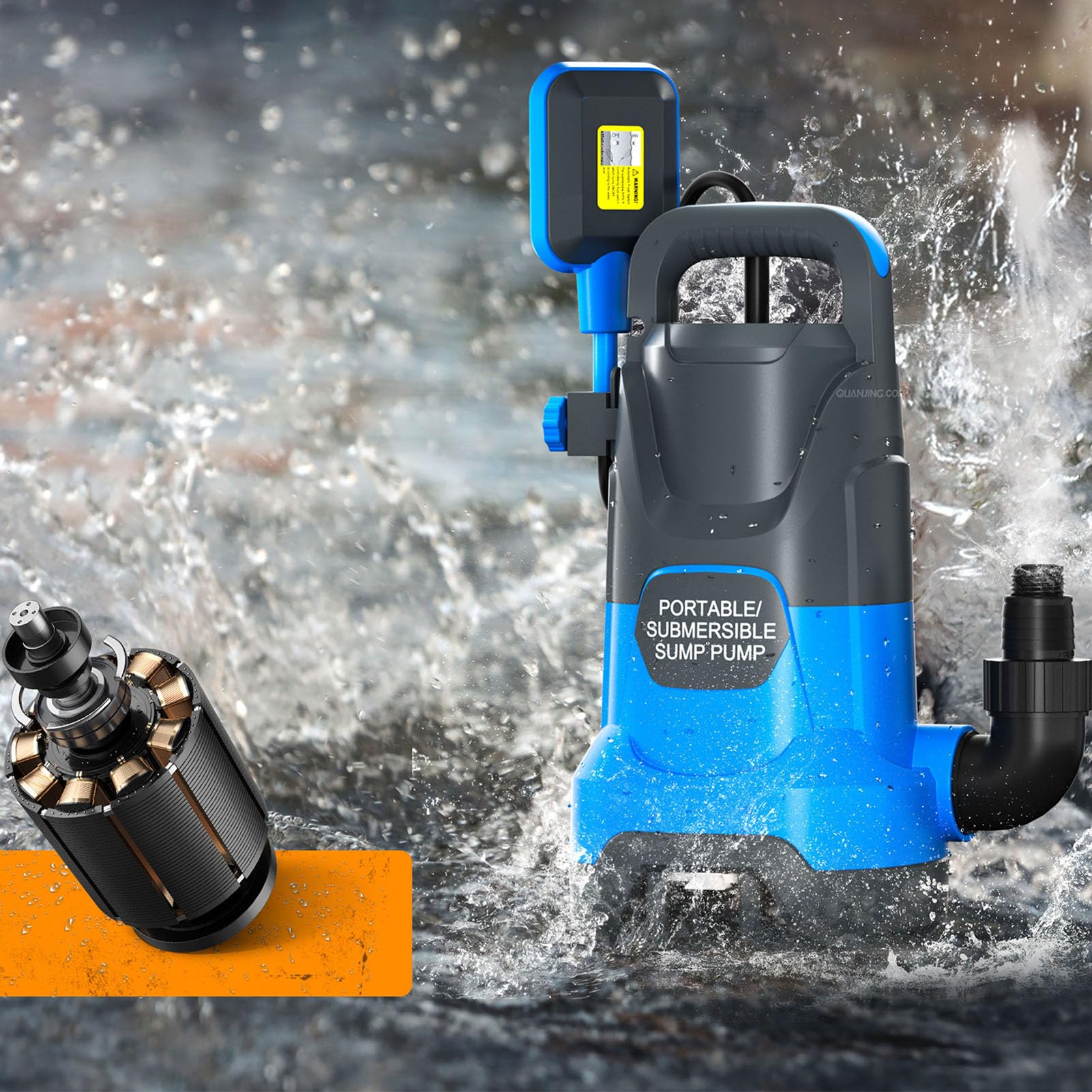 Snapklik.com : PANRANO 1/4 HP Submersible Water Pump