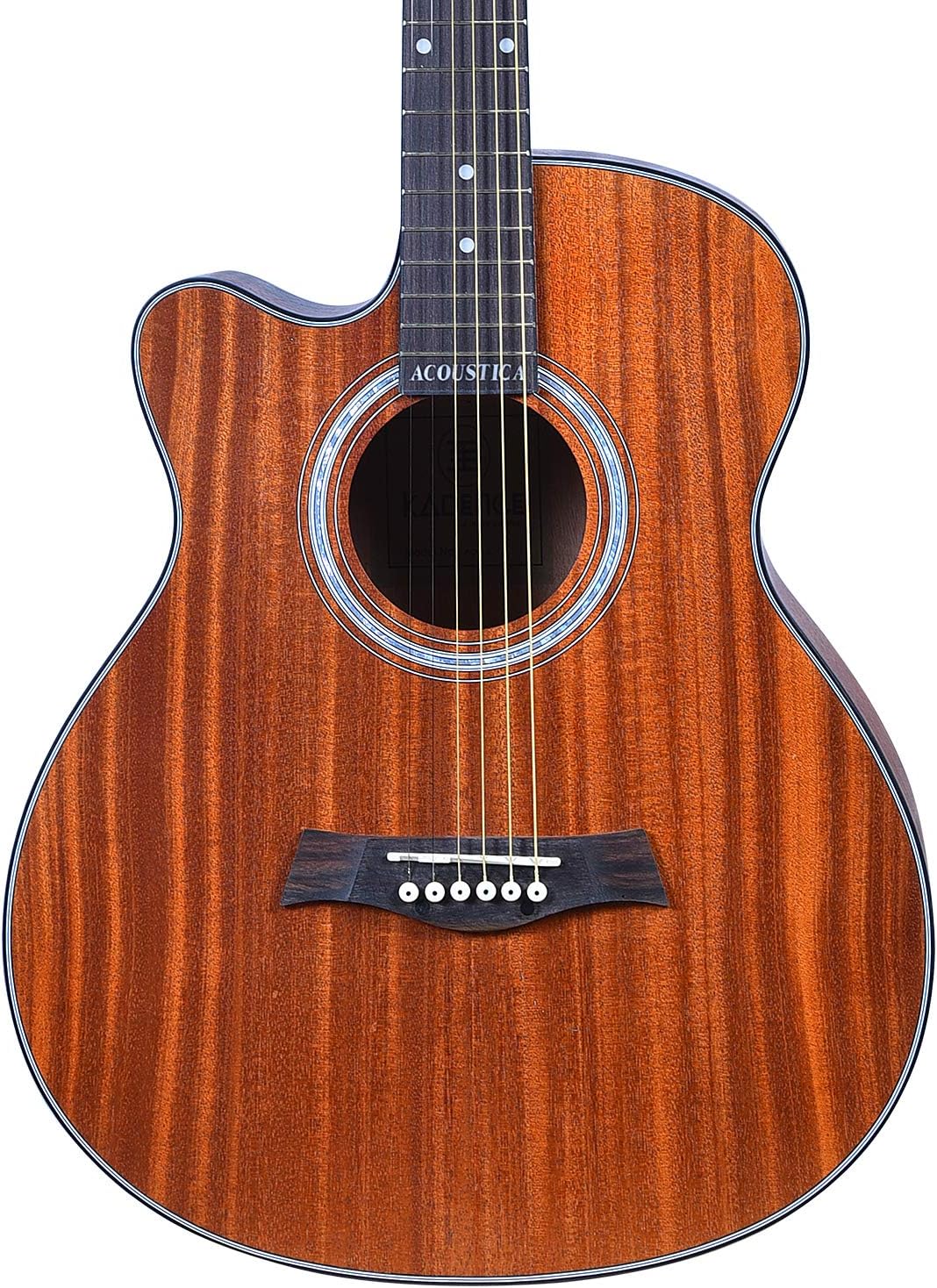 Kadence Acoustica Left hand guitar with Bag (Mahogany Wood), For left ...