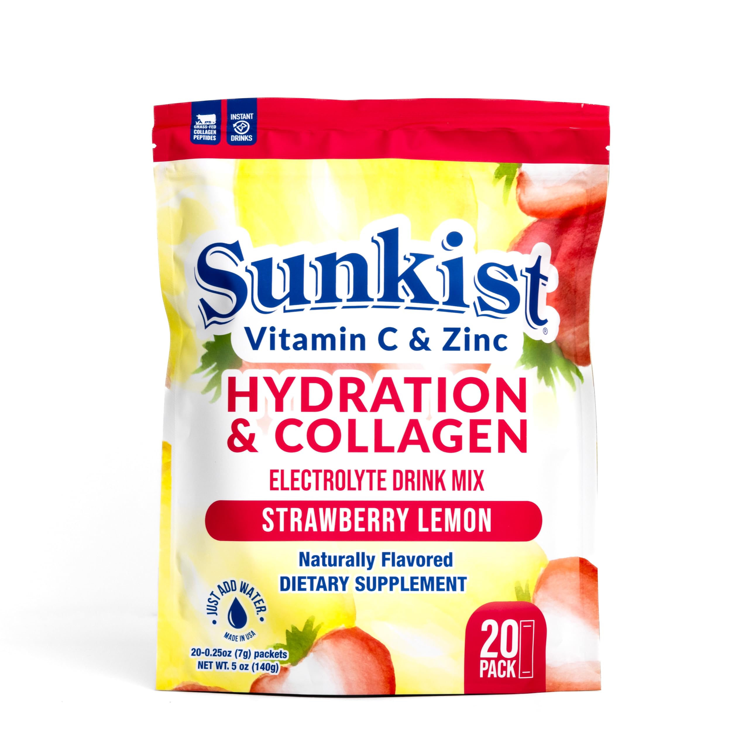 Amazon.com: The Frozen Bean Sunkist Collagen + Hydration Strawberry ...