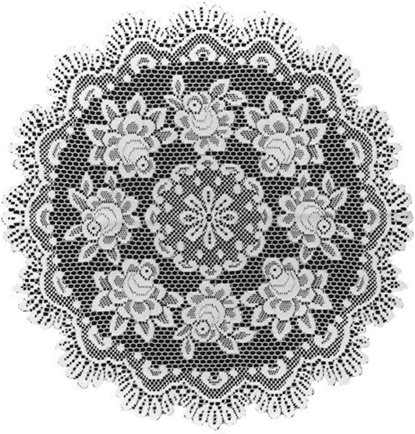 Heritage Lace Rose 30-Inch Round Table Topper, Off White : Amazon.ca: Home