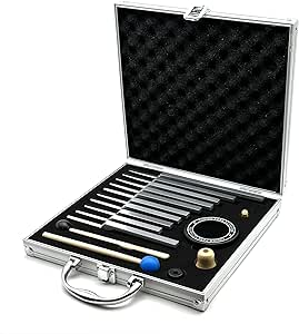 Amazon.com: Solfeggio Tuning Forks Set, 10 pcs Unweighted Silver ...