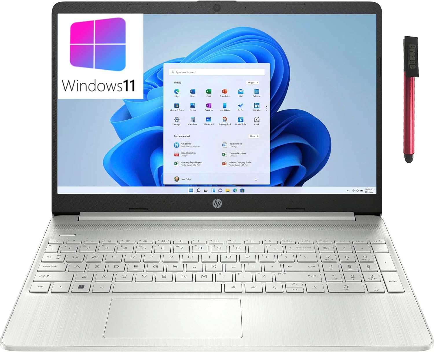 HP 15 15.6" Windows 10 Pro Business Laptop Computer, Intel Core i3 ...