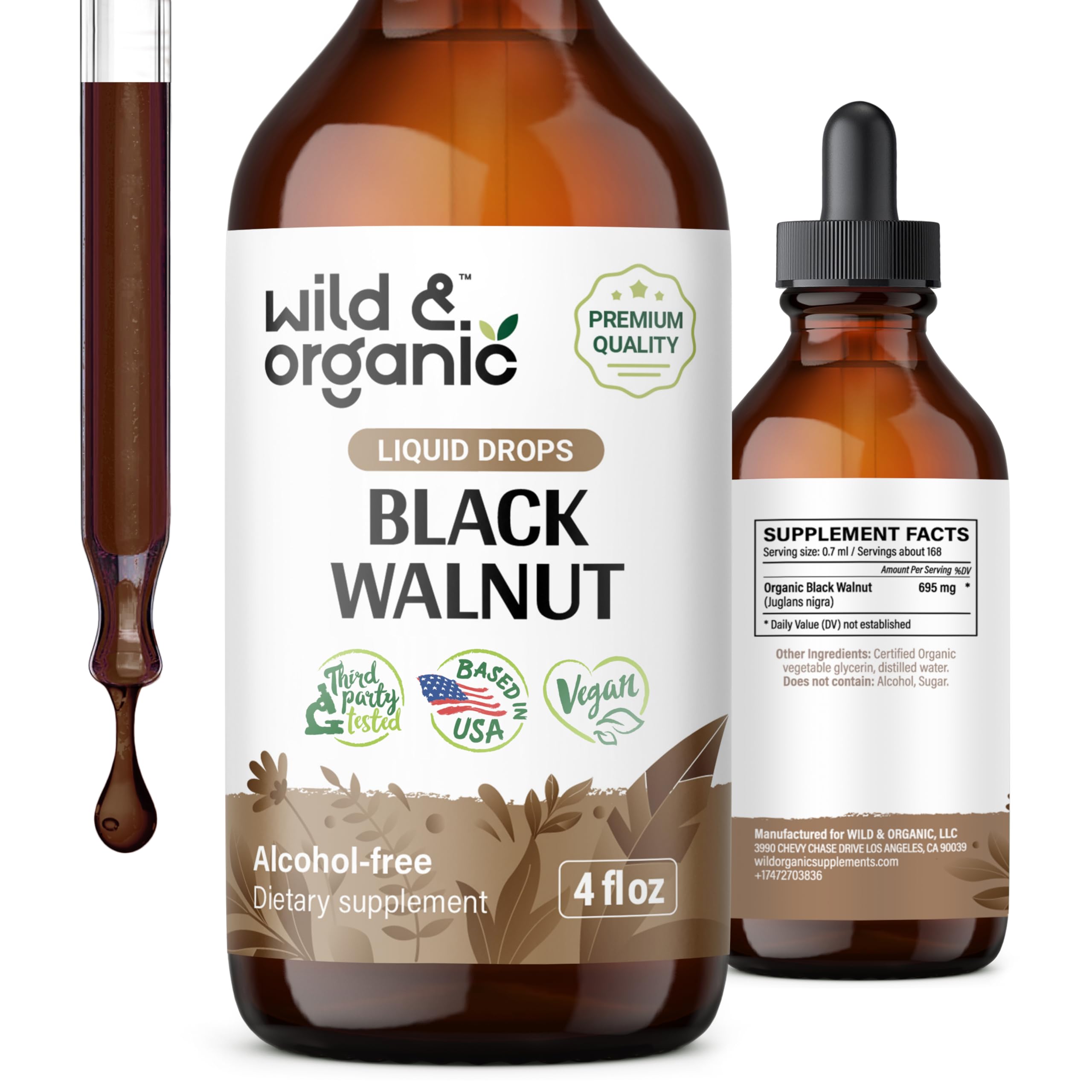Amazon.com: Wild & Organic Black Walnut Tincture - Detox Cleanse w ...
