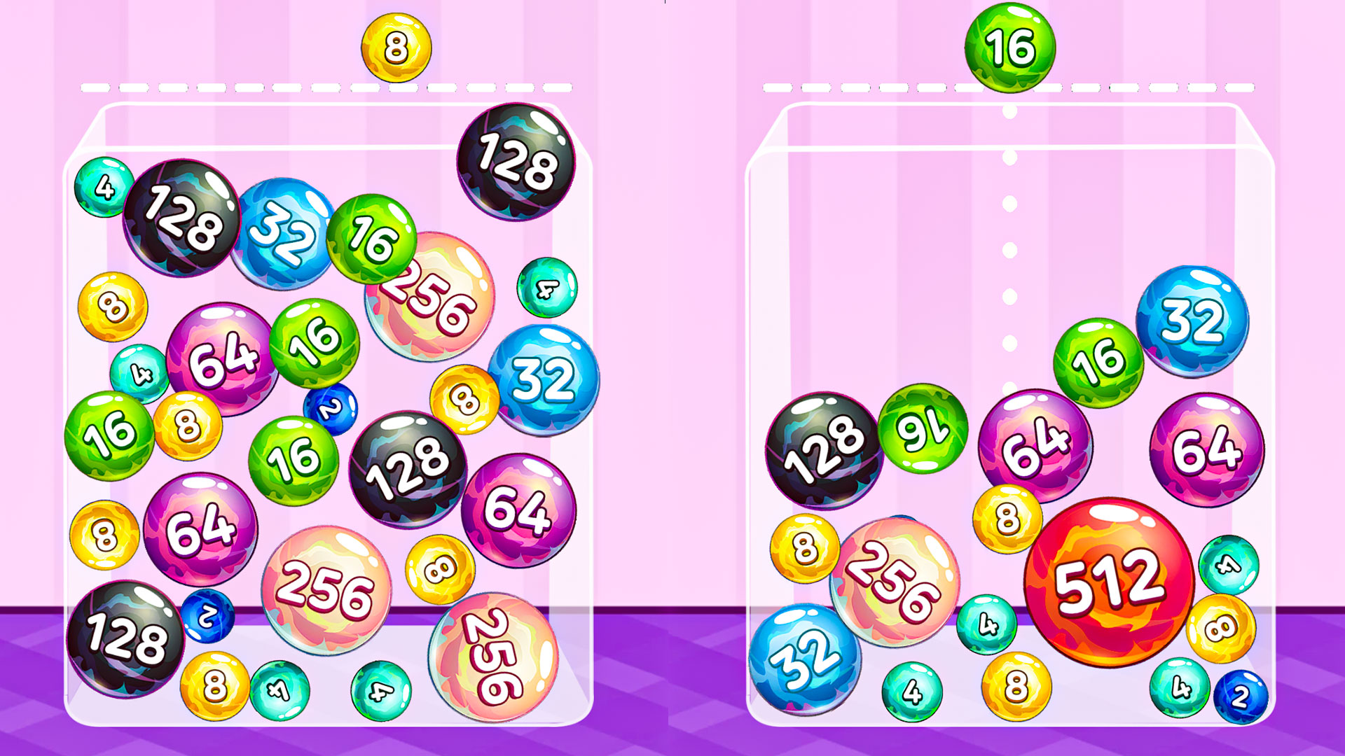 Bubble Ball 2048 Merge Drop Puzzle: 2248 Number Match Fellas Fusion ...