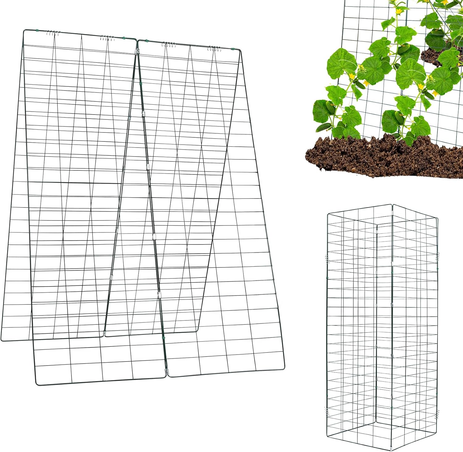 VA-Cerulean Rankgitter, 8 TLG Metall Gitterspalier, Terrasse Pflanzen ...