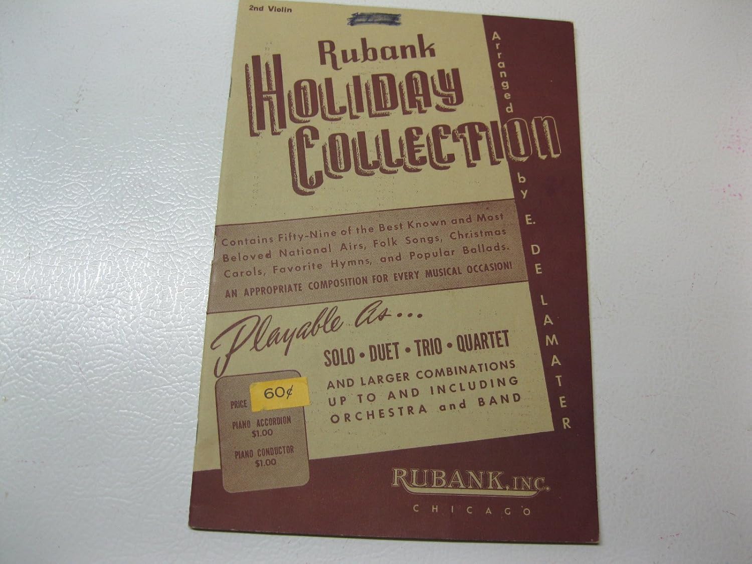 Rubank Holiday Collection 2nd Violin (contains fifty-nine of the best ...