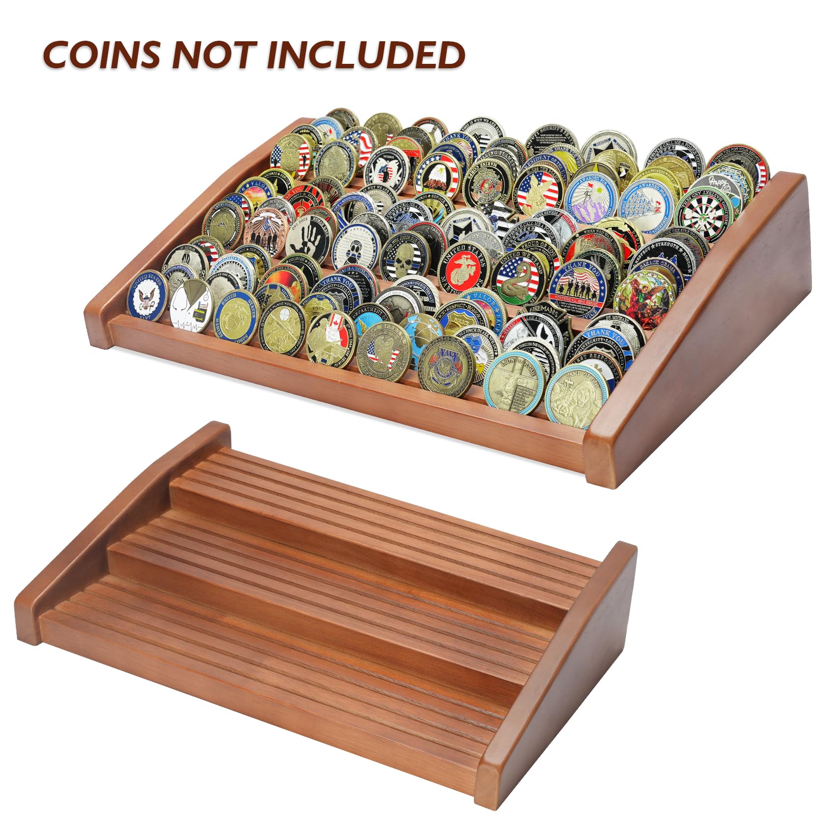Snapklik.com : ASmileIndeep 12 Rows Solid Wood Military Challenge Coin ...