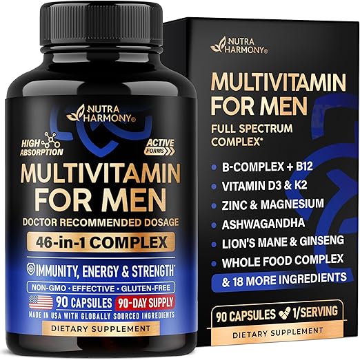 Amazon.com: Multivitamin for Men - B-Complex | Whole Foods & Enzymes ...