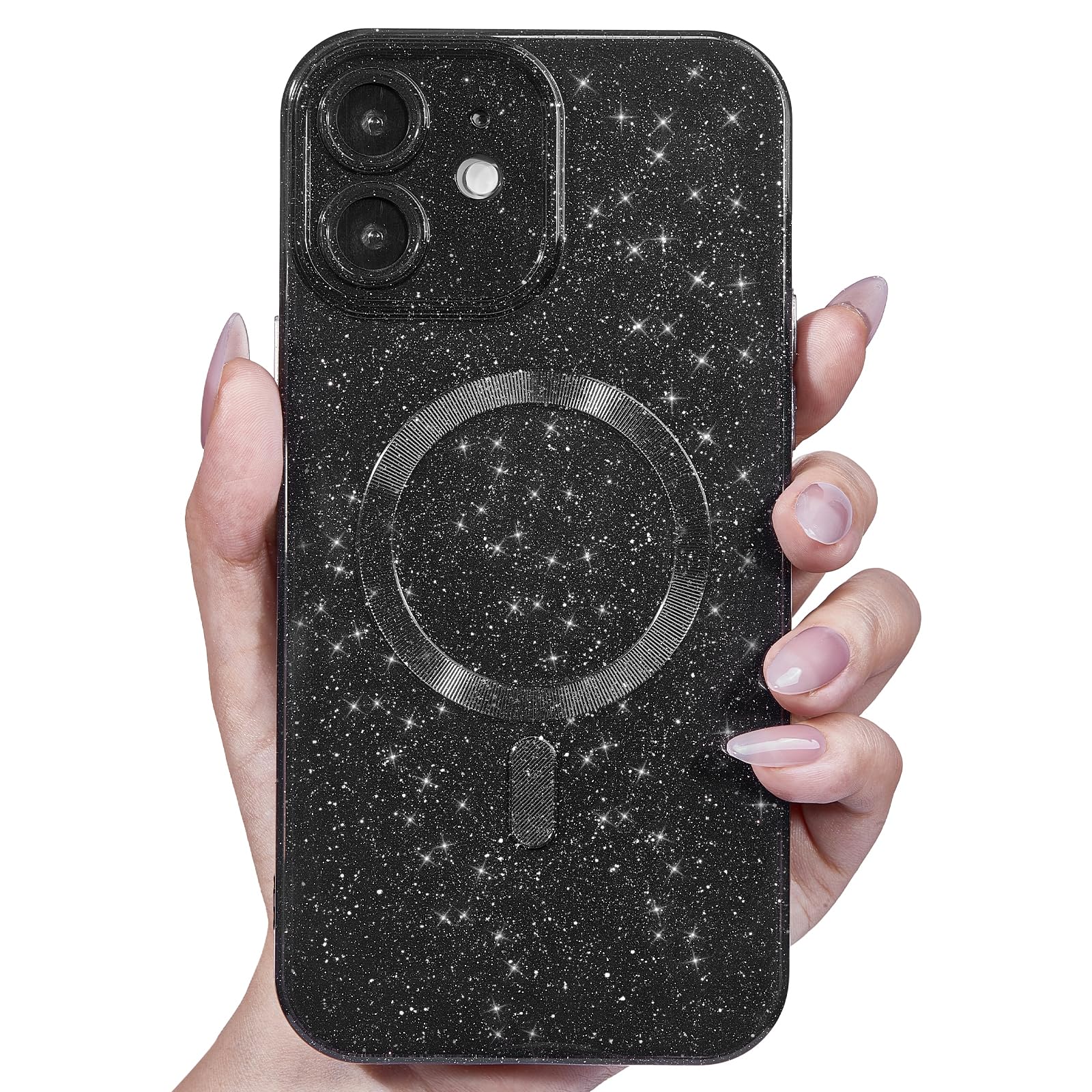 Amazon.com: Svanove Glitter Case for iPhone 12 Mini Phone Case Magnetic ...