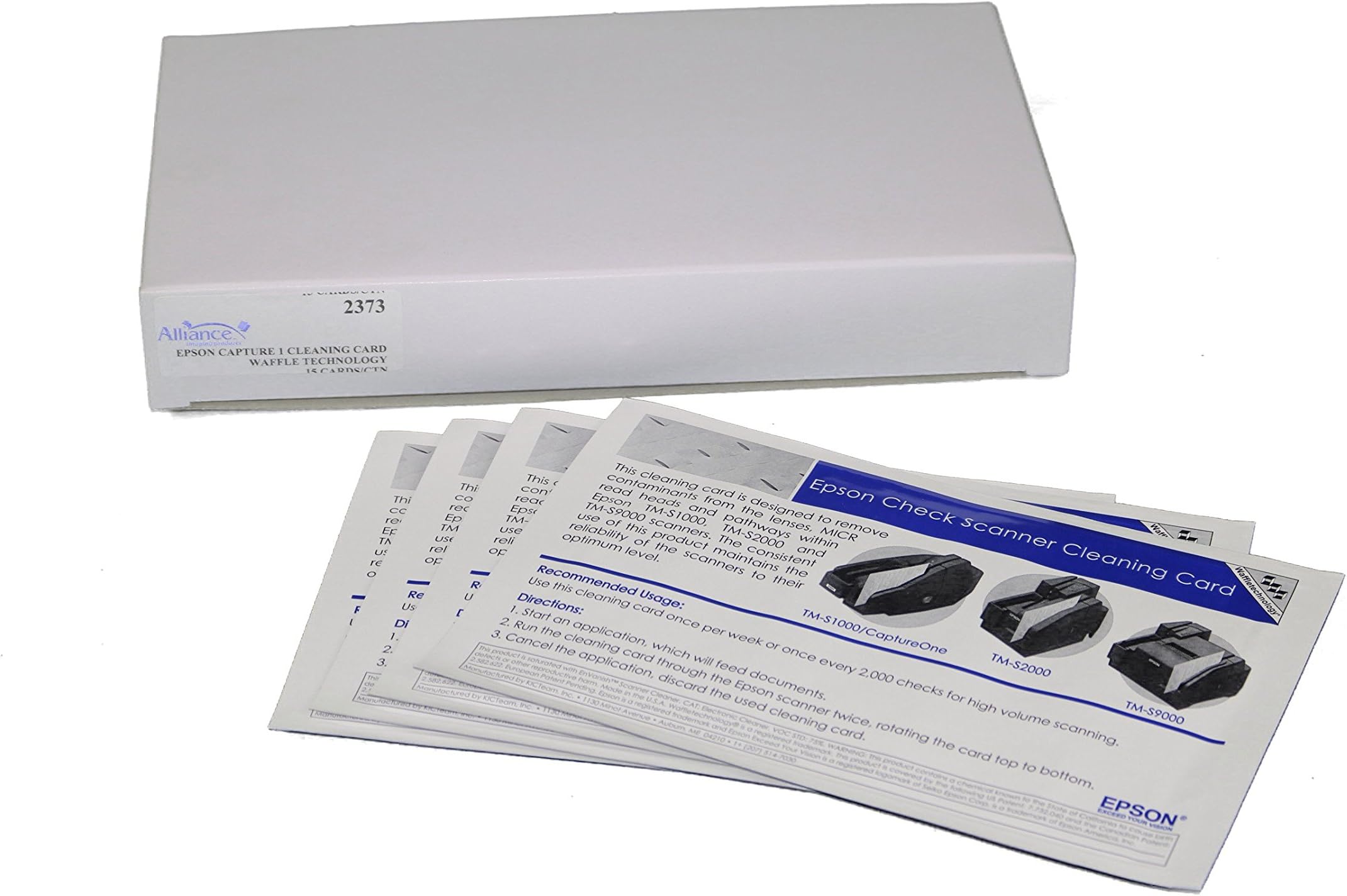 Amazon.com: Epson CaptureOne Check Scanner Cleaning Card Featuring ...