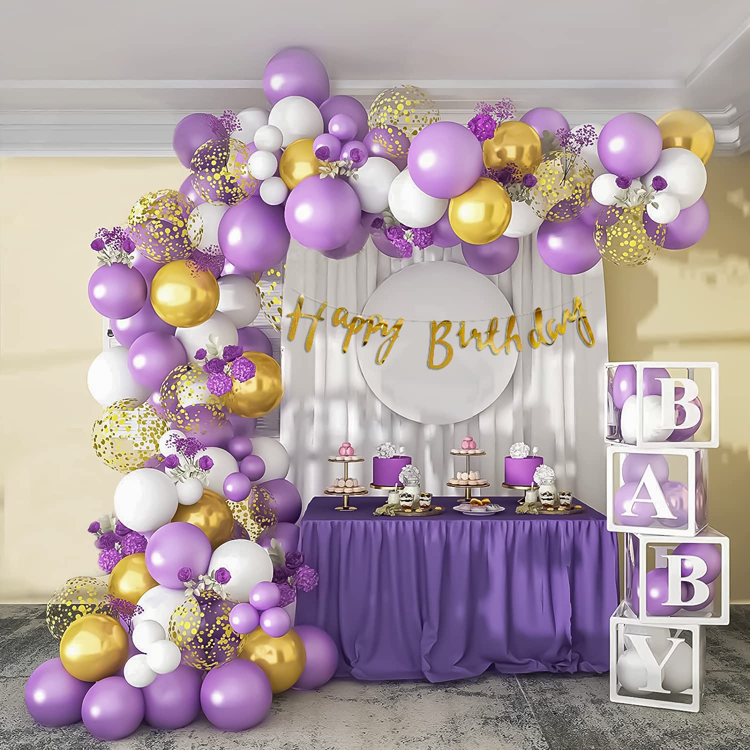 Special You Theme Birthday Decoration Set with Pastel Purple, White ...