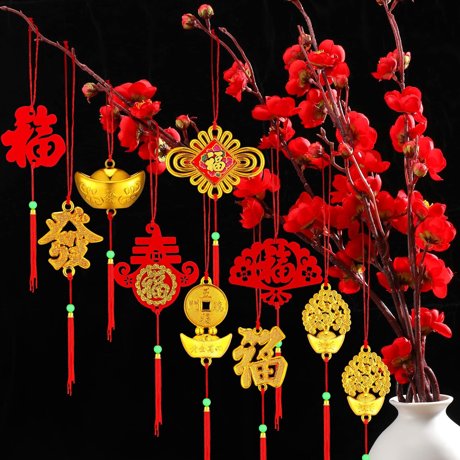Amazon.com: 40 Pieces Happy Chinese New Year Decorations 2024 Hanging ...