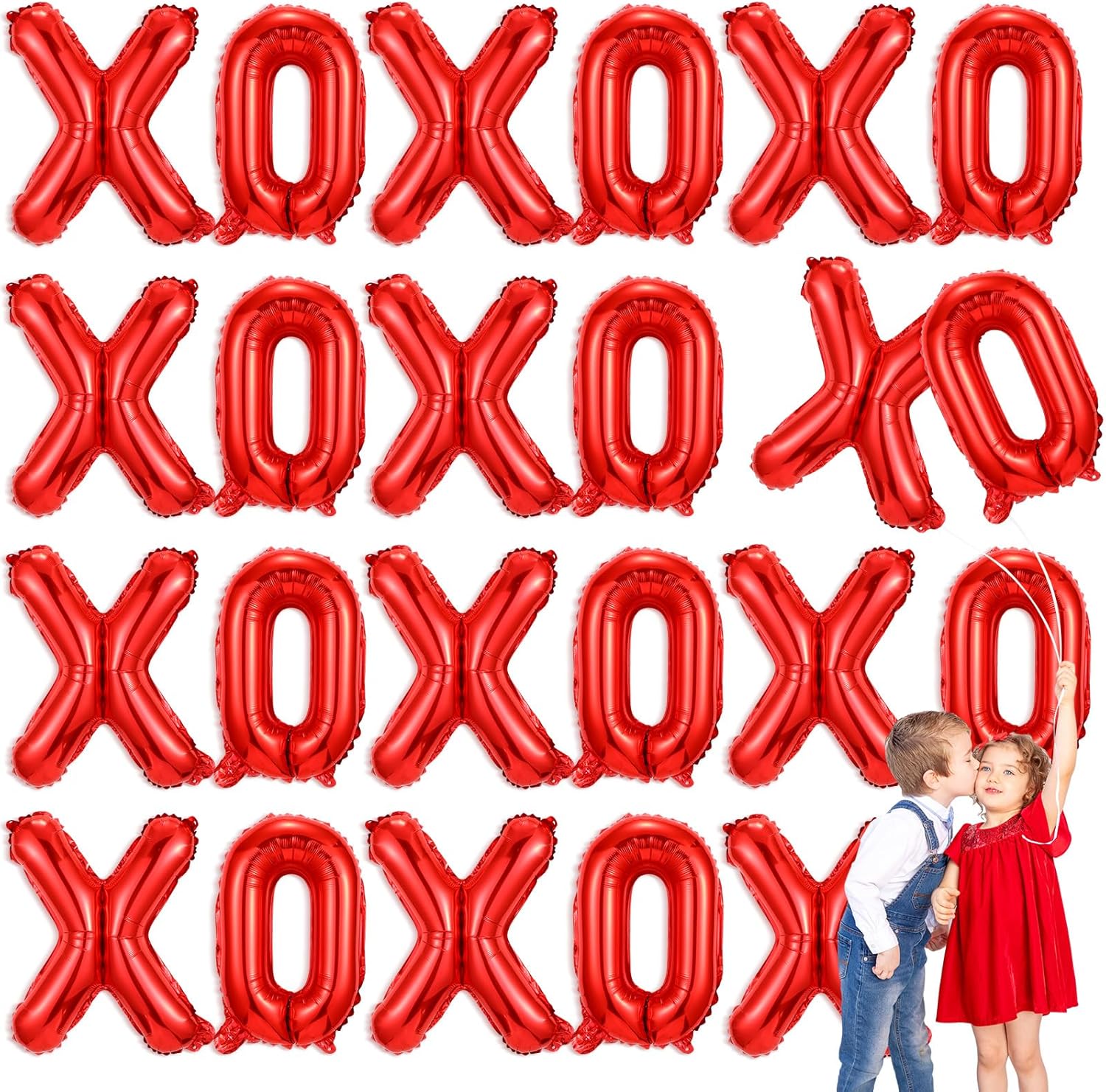 Amazon.com: Gemscream 24 Pcs Valentines Day 16 Inches XOXO Balloons ...