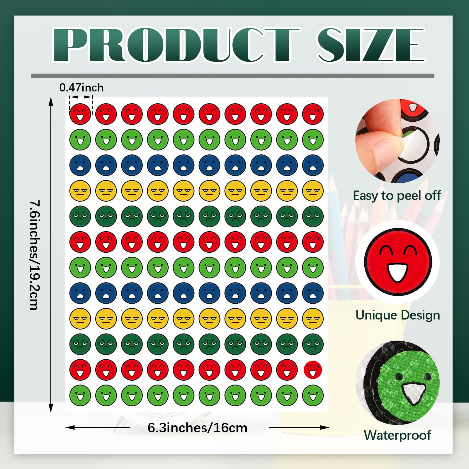 Snapklik.com : 3000 Pcs Small Smile Stickers For Kids Reward, Behavior ...