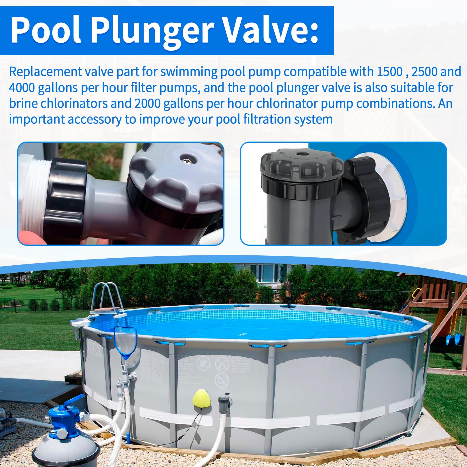 Snapklik.com : Plunger Valve For Intex Pools,Plunger Valve Connection ...