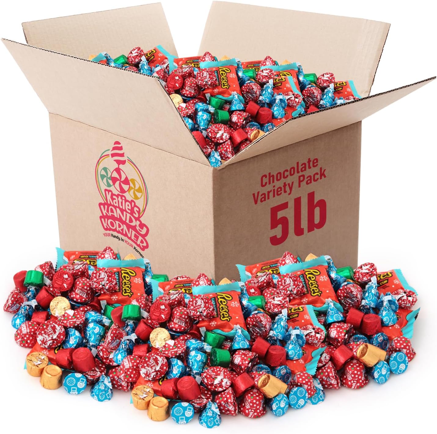 Amazon.com : 120pcs Christmas Candy Holiday Mix (2lbs - Approx. 120 pcs ...
