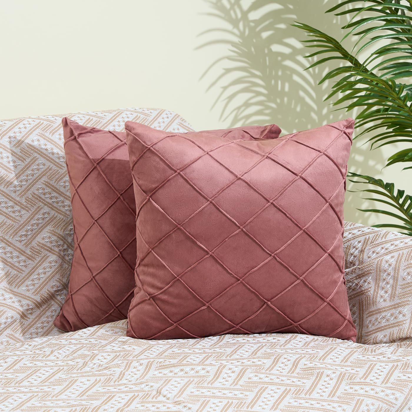 Amazon.com: Sioloc Pack of 2, Velvet Decorative Pillow Covers, Soft ...