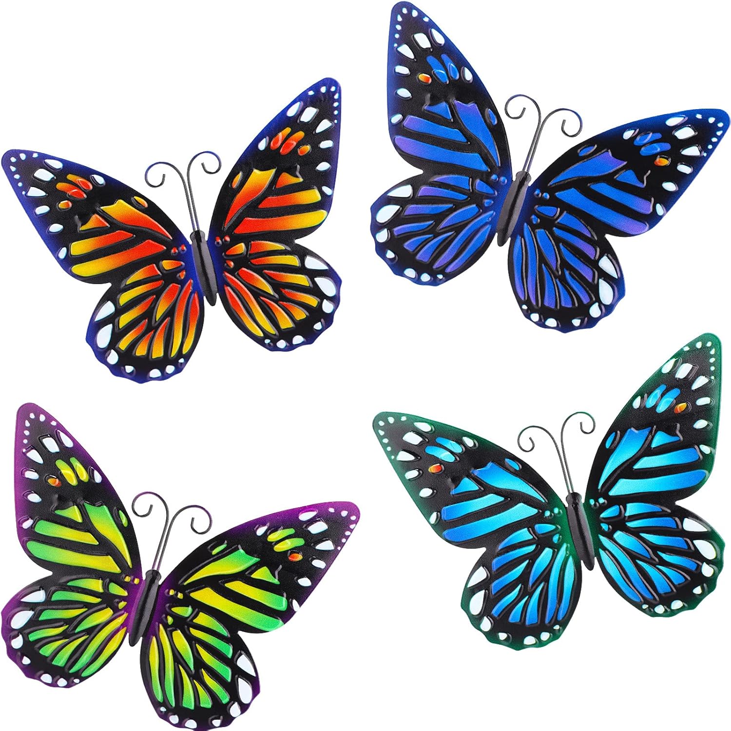 4 Pieces Metal Butterfly Wall Art Decor 3D Butterfly Wall Hanging 4-pieces-metal-butterfly-wall-art-decor-3d-butterfly-wall-hanging