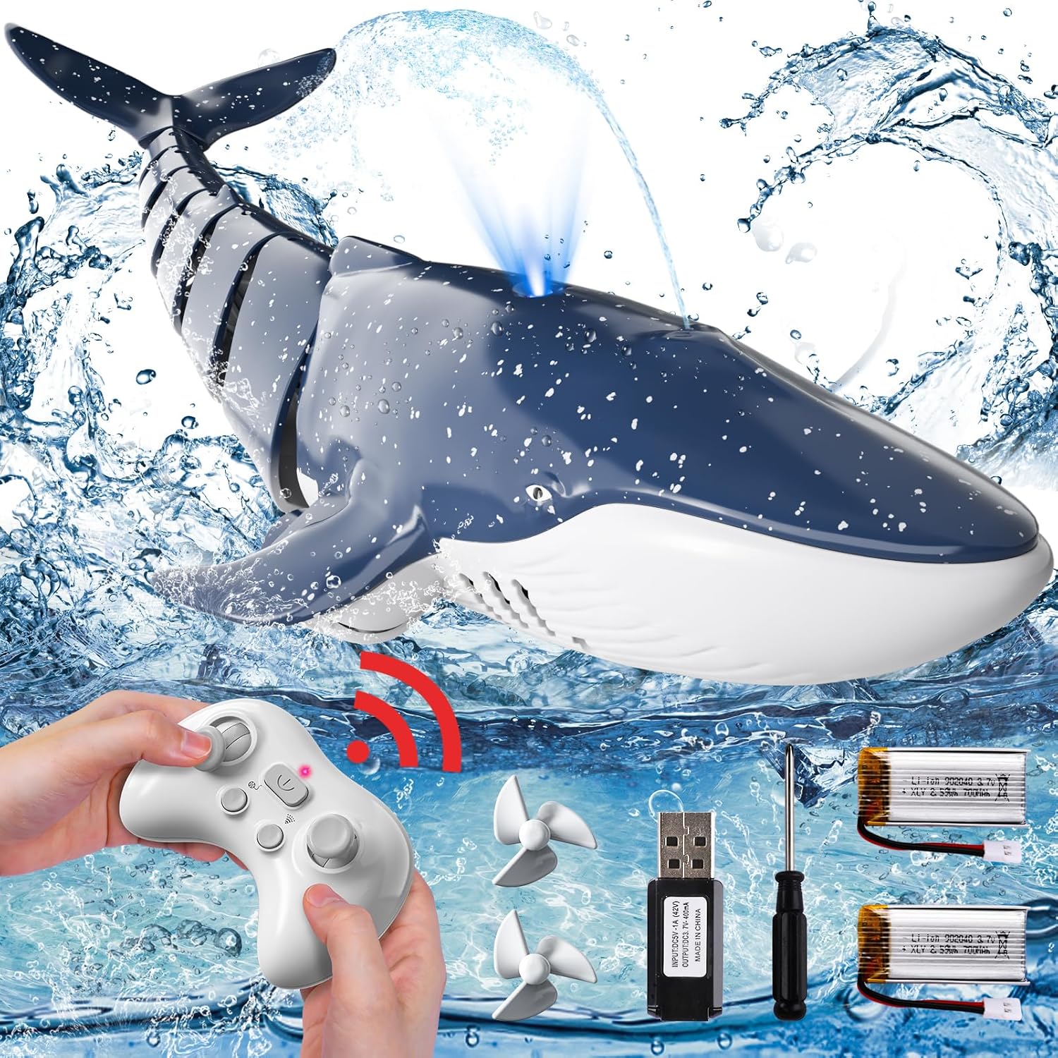 Amazon.com: 2.4Ghz Remote Control Whale Shark Toys for Boys Kids, 1:18 ...