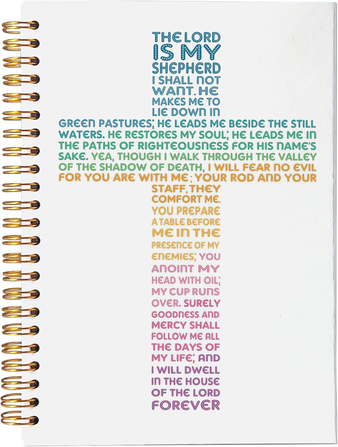 Amazon.com : NEGIGA PSALM 23 Christian Notebook Journal, Bible ...
