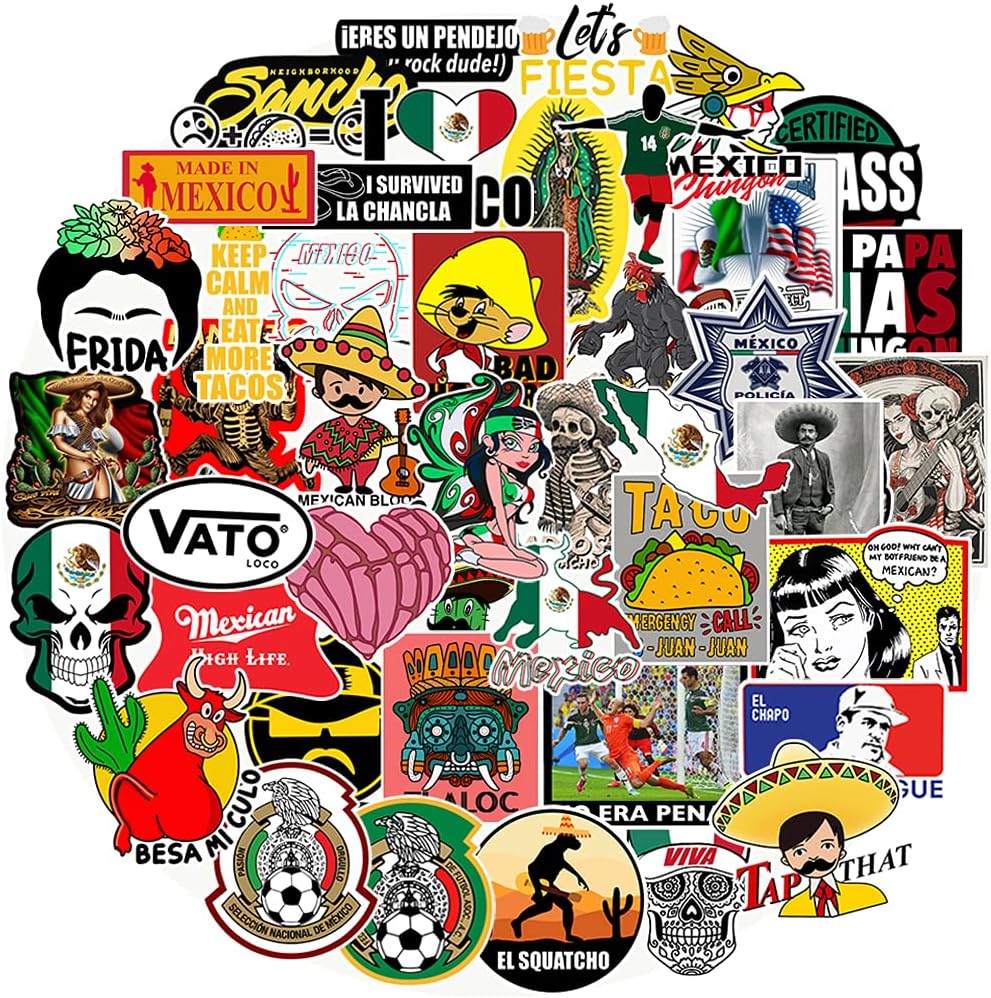 Amazon.com: 20 Mexican Stickers - Calcomanías Mexicanas para Carro ...