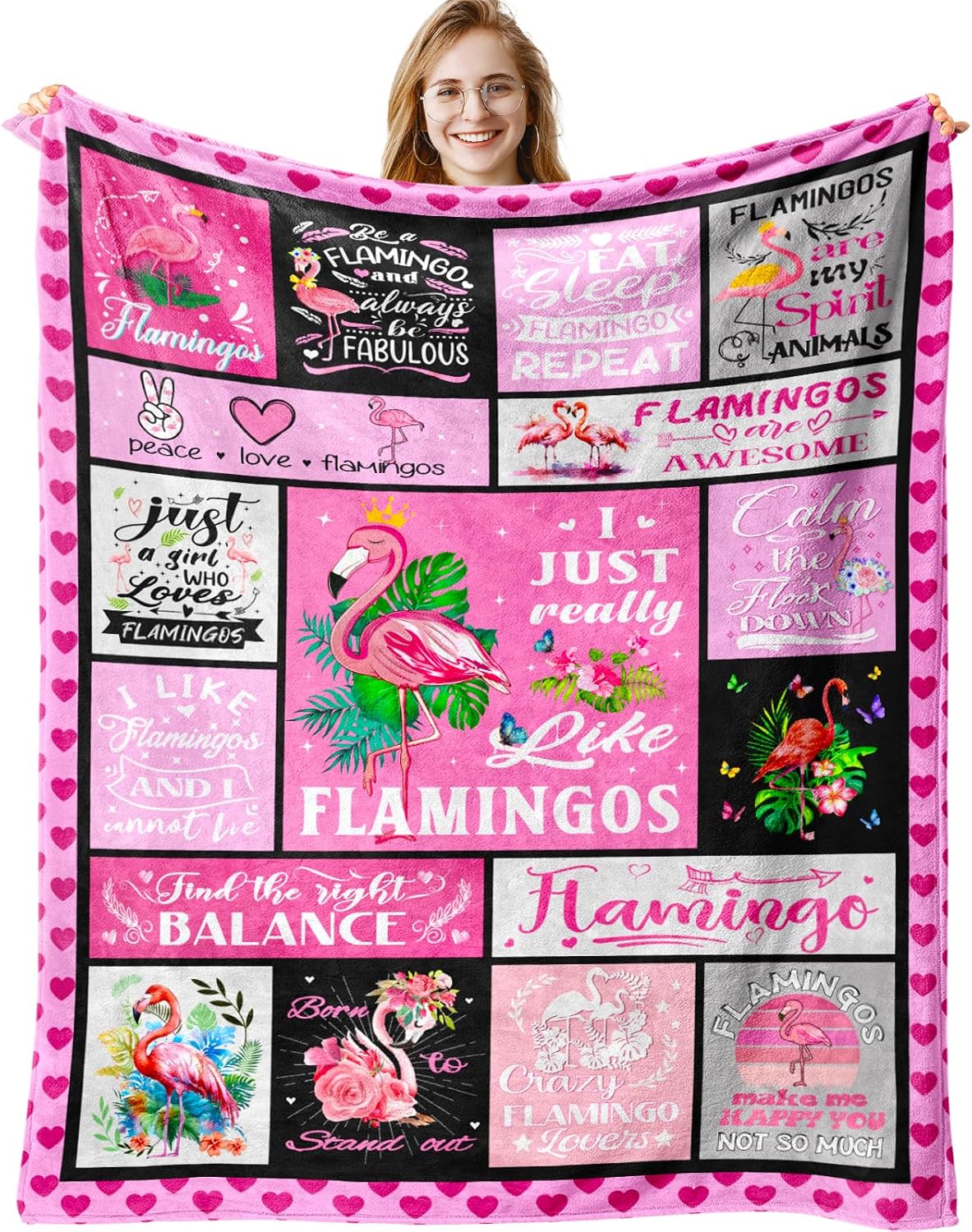 Amazon.com: Eixiders Flamingo Gifts, Flamingo Throw Blanket, Flamingo ...