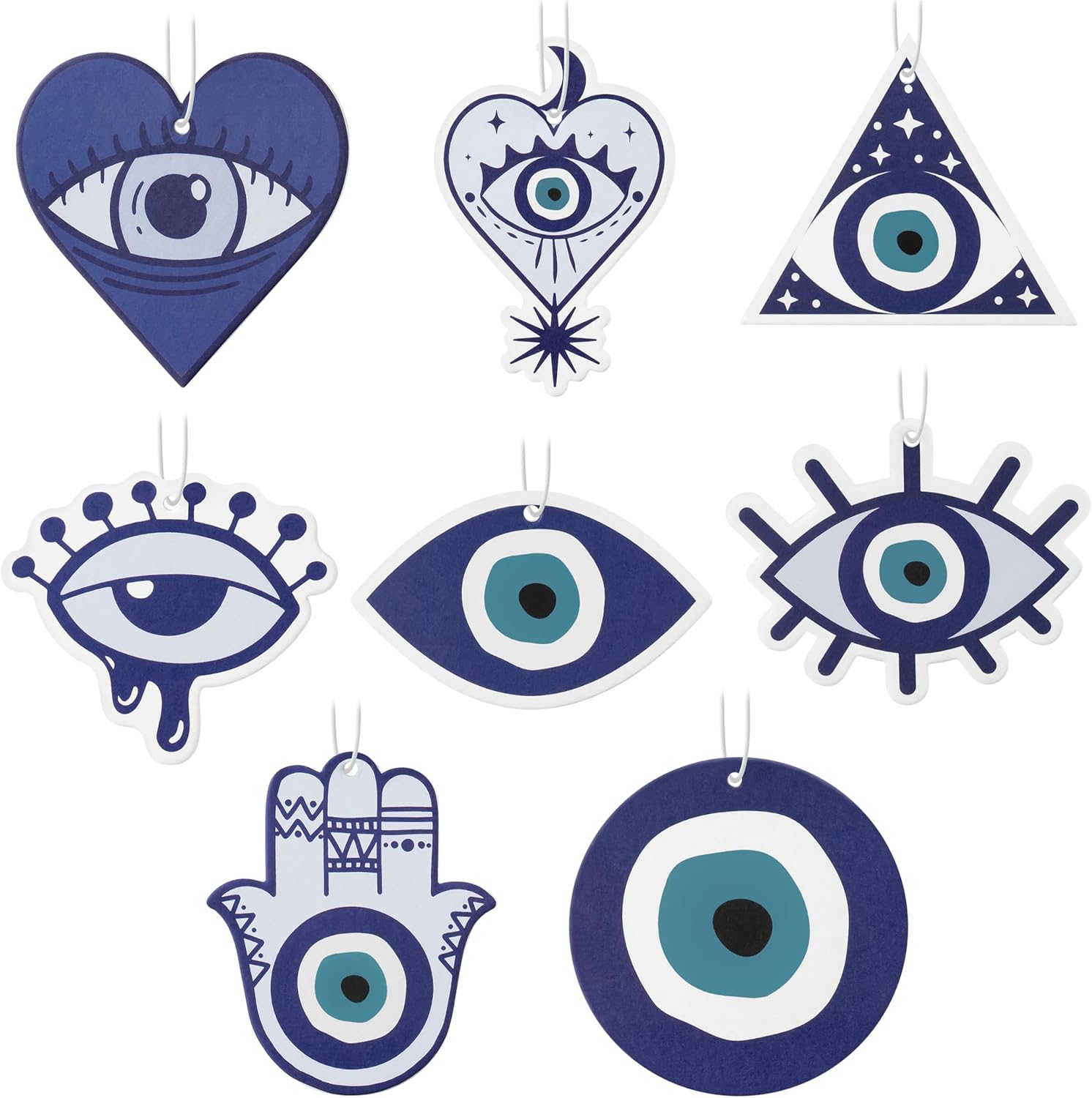 Amazon.com: 8 Pcs Evil Eye Car Air Fresheners Blue Turkish Good Luck ...
