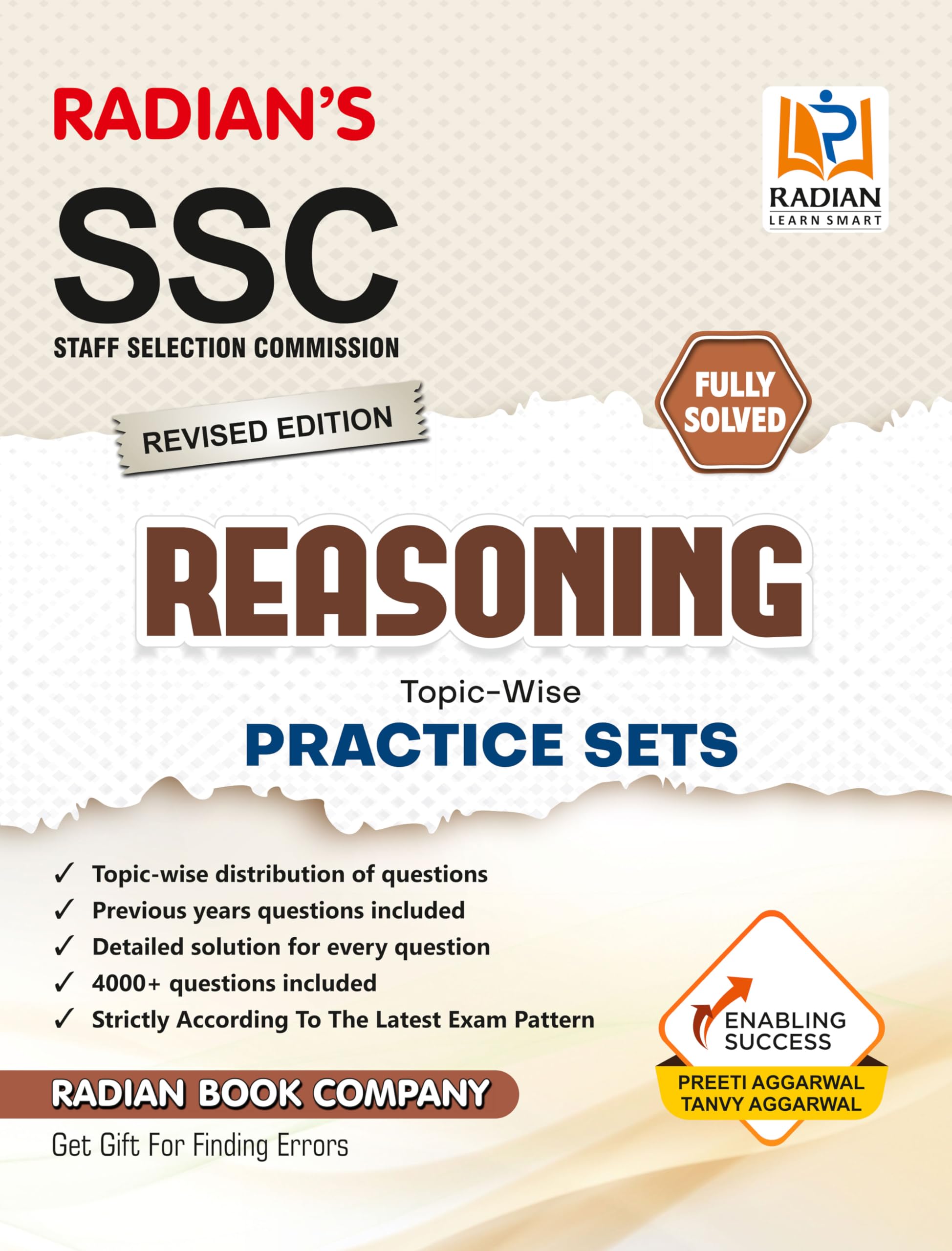 Buy SSC Reasoning Topic-wise Practice Set Book for Exam 2024 in English ...