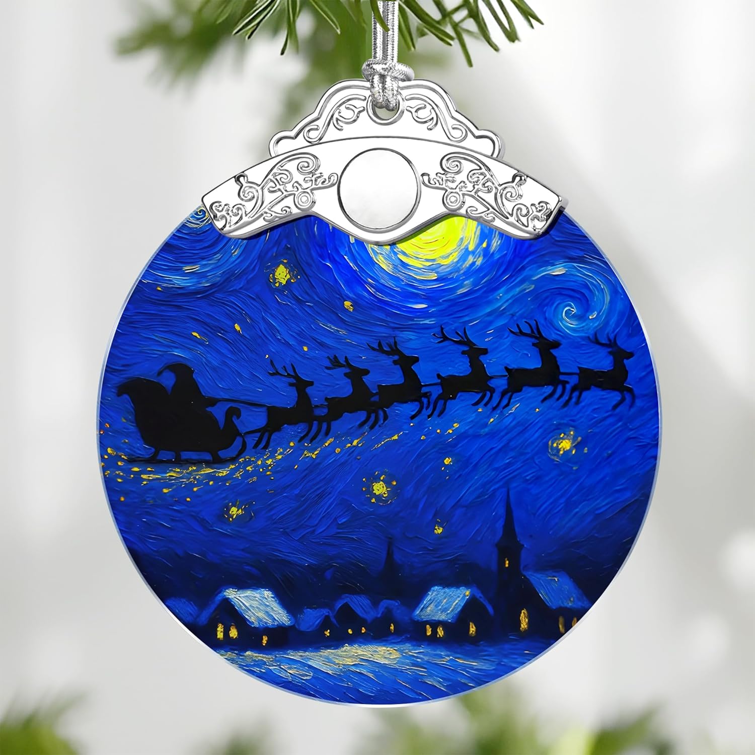 Amazon.com: Starry Night Christmas Ornaments – Christmas Decoration ...