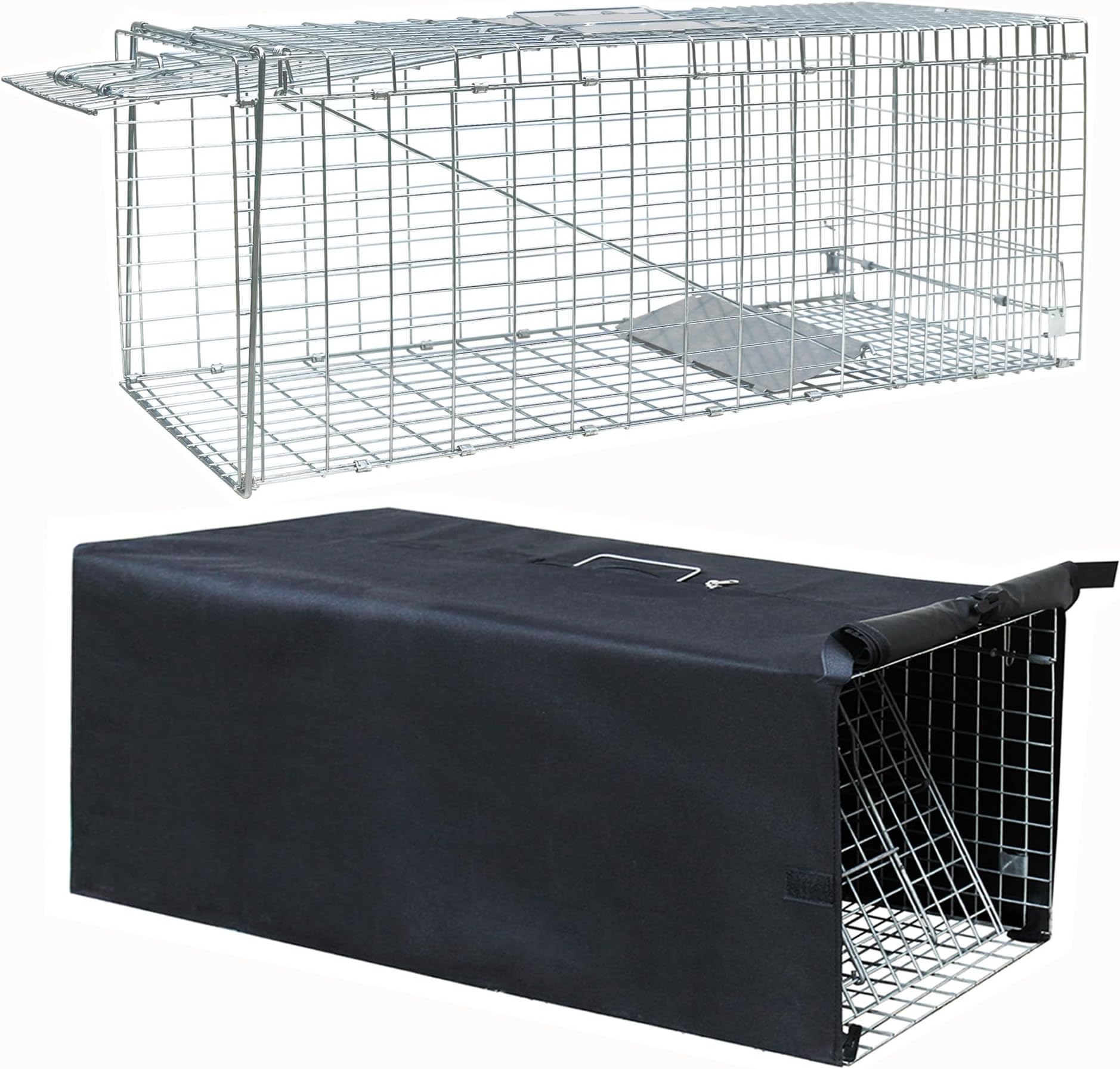 Amazon.com : 32" Live Animal Traps,Humane Animal Trap for Stray Cats up ...