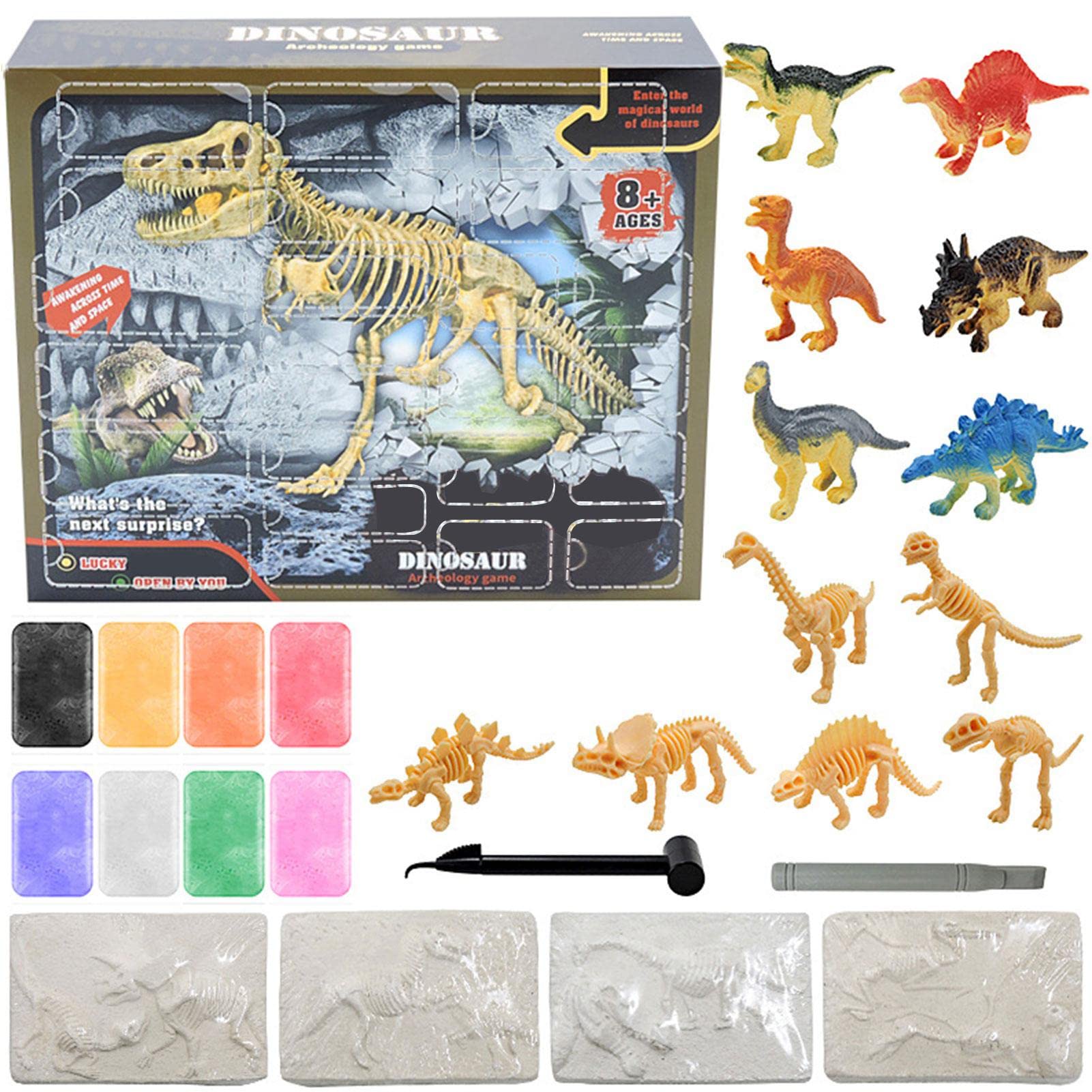 Hjkj Diy Dinosaur Excavation Set Dino For Children Digging Bone ...