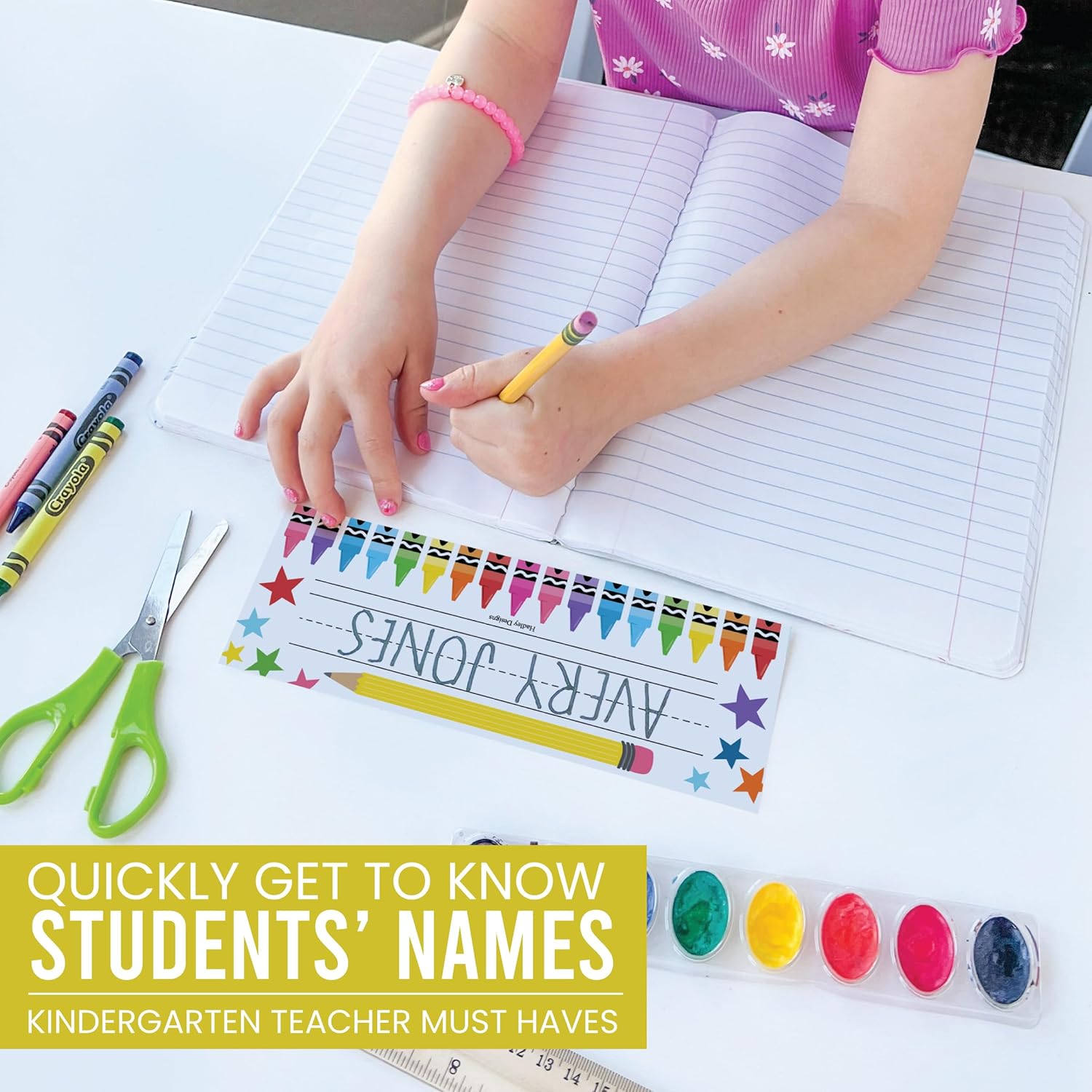 Hadley Designs 25 Colorful Classroom Name Tags for Classroom Cubbies ...