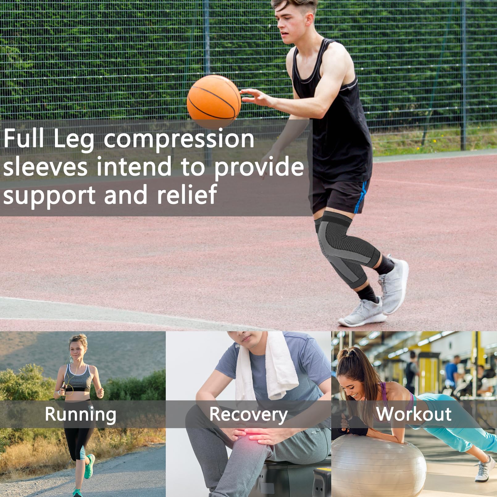 Snapklik.com : Luwint Kids Youth Full Leg Sleeves, Adjustable Long ...