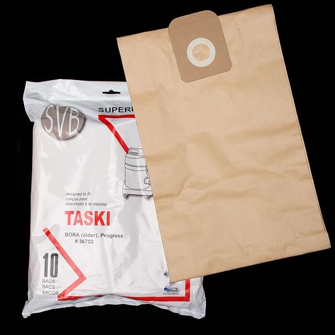 Progress TASKI Bora (Old Style Baby Bora) Paper Vacuum Bag 10 Pack SVB ...