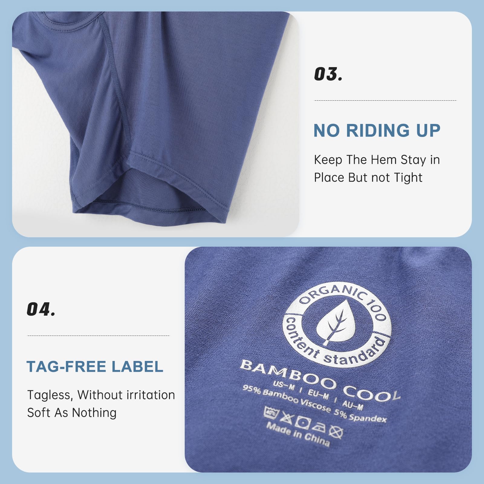 Snapklik.com : BAMBOO COOL Mens Ultra ComfortSoft Underwear, Moisture ...