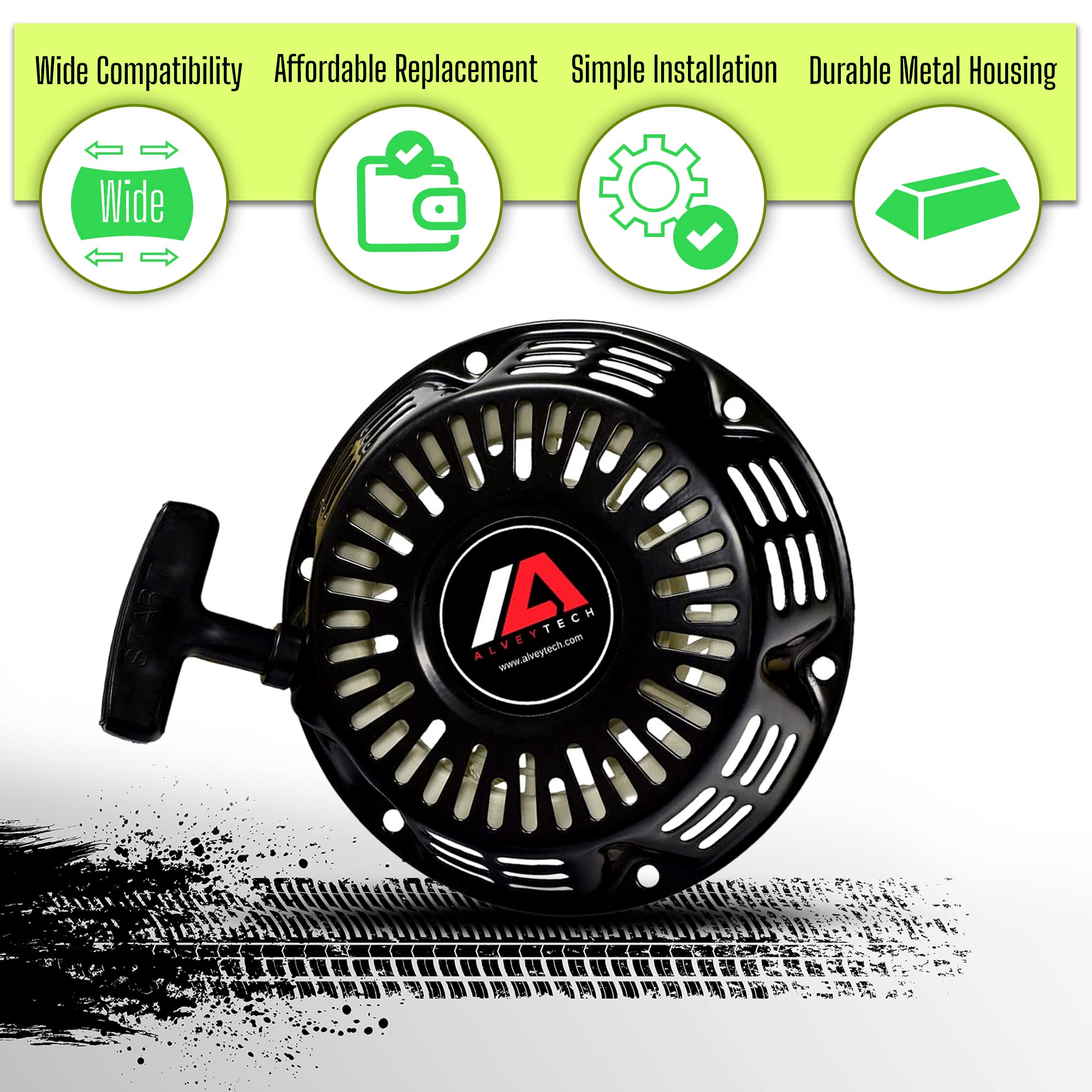 Snapklik.com : AlveyTech Black Recoil Pull Starter - For The Predator ...