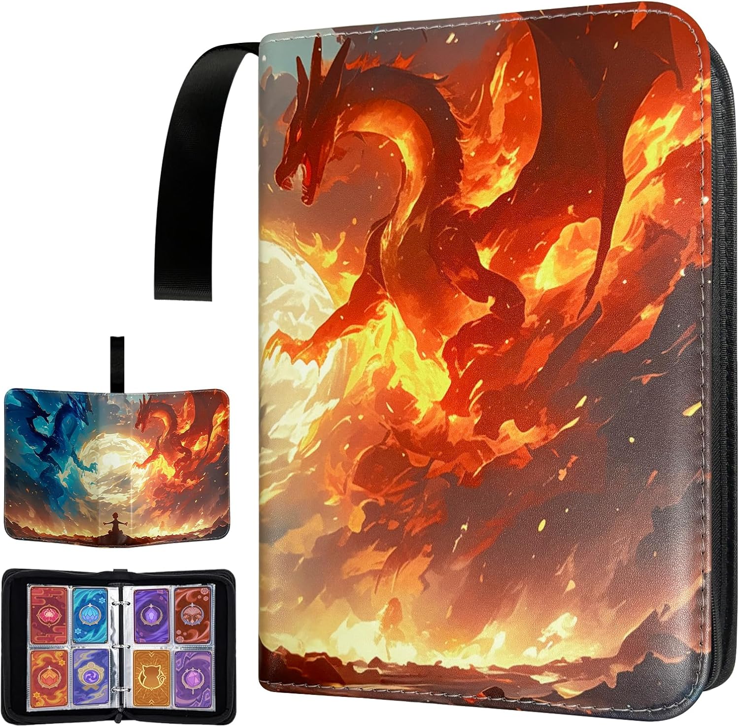 Amazon.com: HEYPIYUN Card Binder 4-Pockets, 400 Pockets Card Holder with 50 Removable Sleeves ...