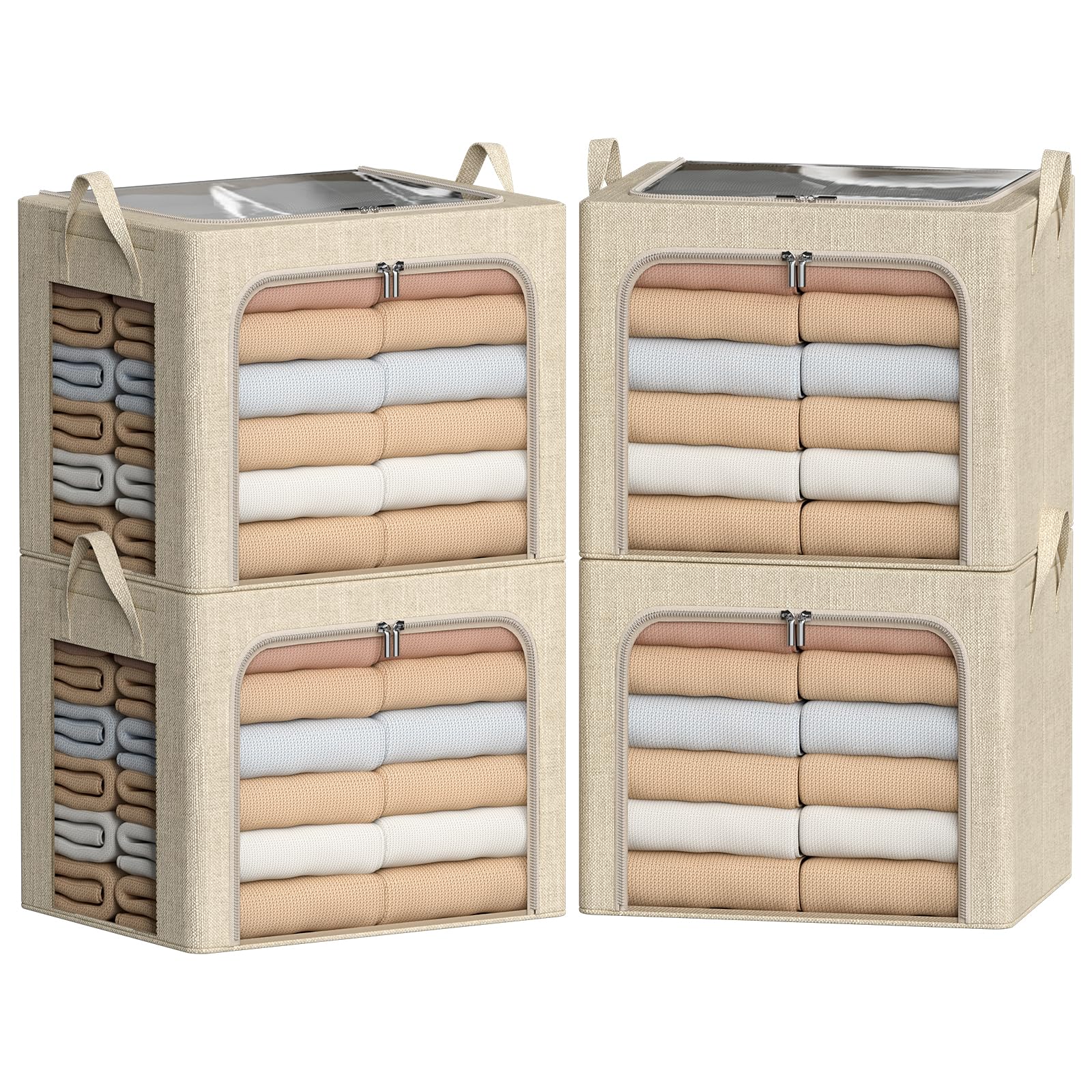 Amazon.com: Clothes Storage Bins-Foldable Storage Organizer Bin with ...