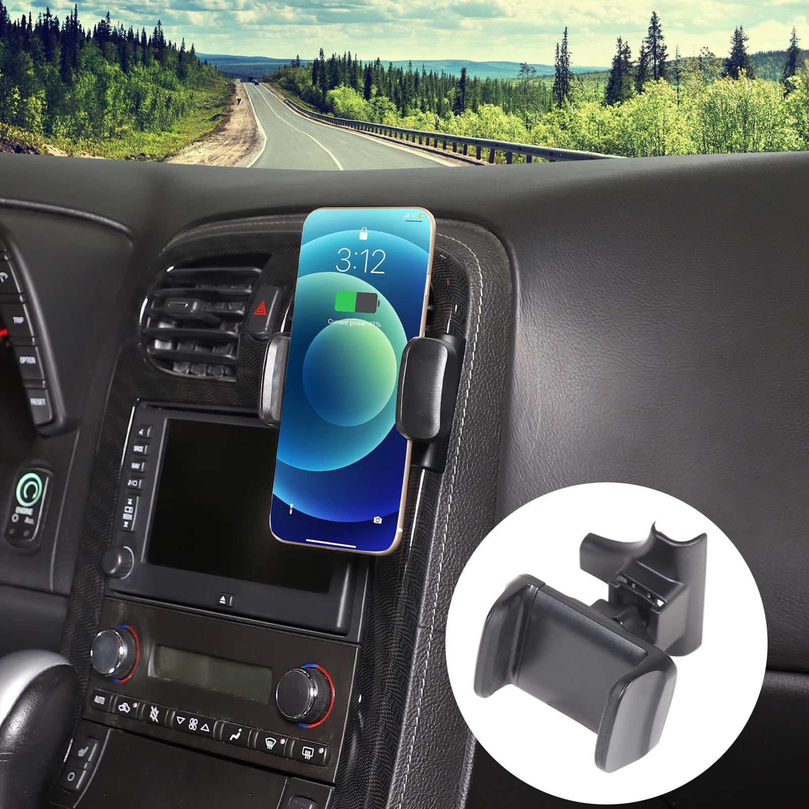Amazon.com: PIUGILH Car Phone Holder Fit for Corvette C6 2005-2013 ...