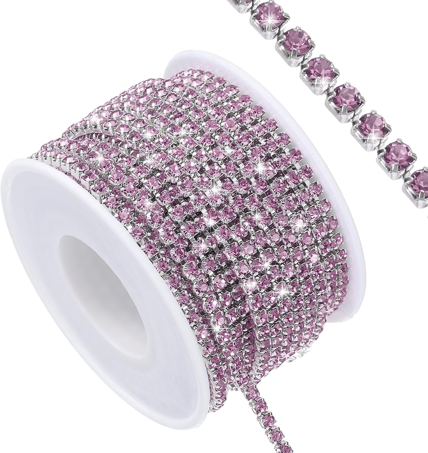 Amazon.com: uxcell 11 Yard Crystal Rhinestone Close Chain Trim, Crystal ...