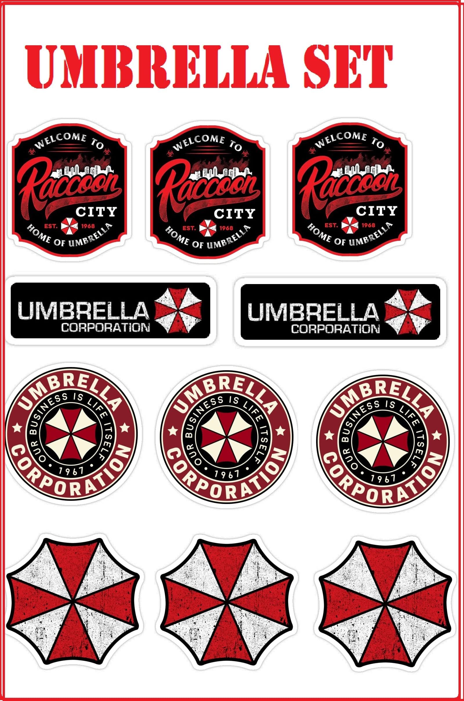 Amazon.com - 16 pcs Umbrella Corporation Sticker Set, Umbrella Decal ...