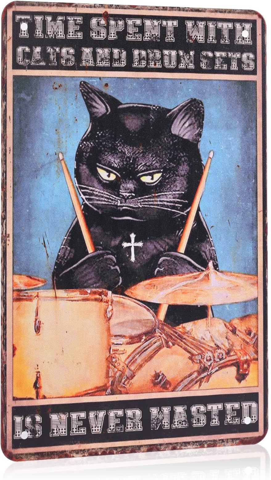 Amazon.com: 8x12 Inches Metal Wall Decor Tin Plate Sign Vintage Time ...
