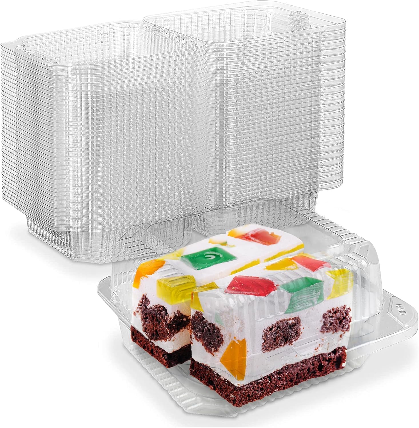 Amazon.com: ZUQIAN 200 Pack Clear Clamshell Take Out Tray 6 x 6 x 3.15 ...