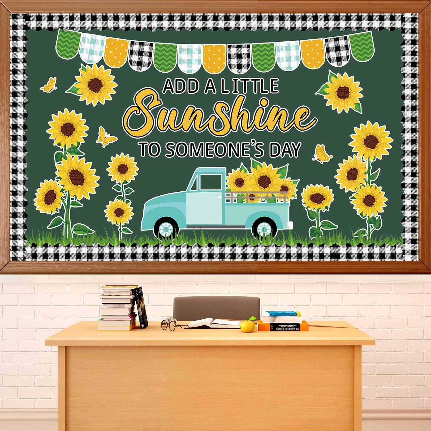 Amazon.com: ZOIIWA Sunflower Bulletin Board Decorations Summer ...