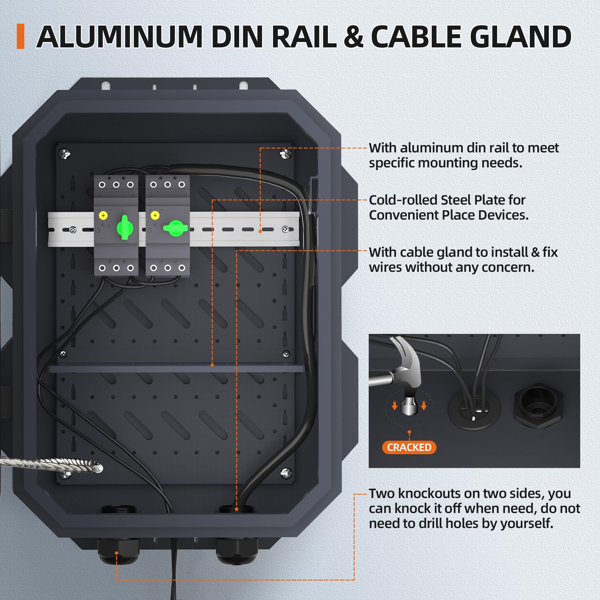 Snapklik.com : Joinfworld Outdoor Electrical Box, Metal Outdoor ...