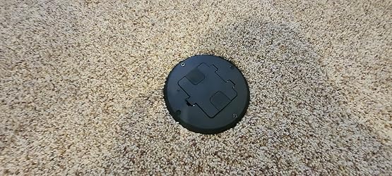 RACO Floor Box Kit 6239ACBK Black 15A/125V Duplex Receptacle Outlet ...
